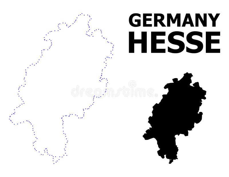 Vector Hesse Land Map of Points Stock Vector - Illustration of pixel ...