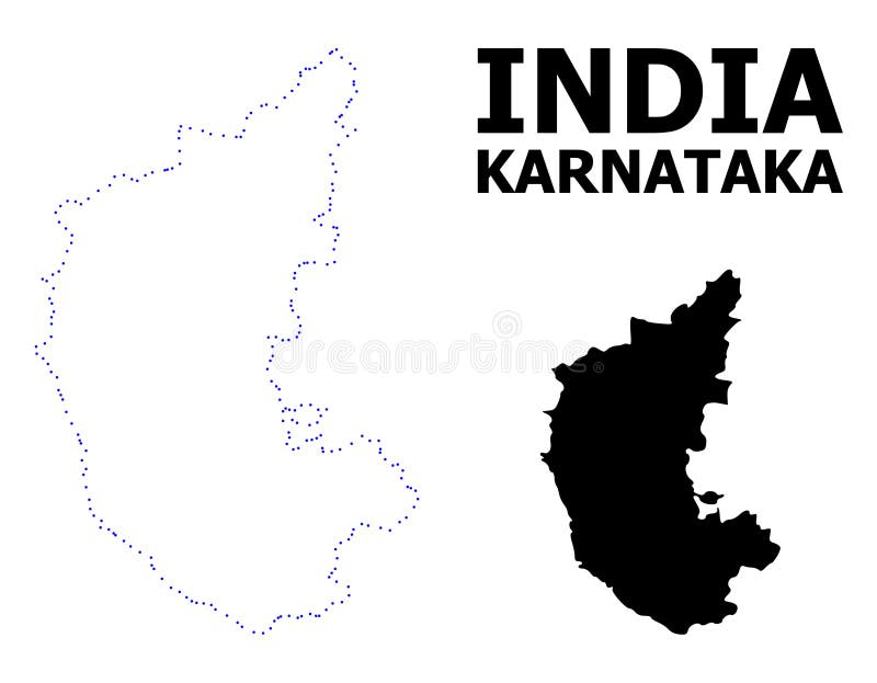 Vector Karnataka State Map of Dots Stock Vector - Illustration of ...