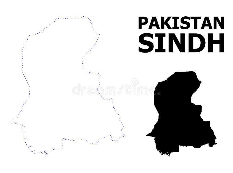 Vector Sindh Province Map of Dots Stock Vector - Illustration of ...