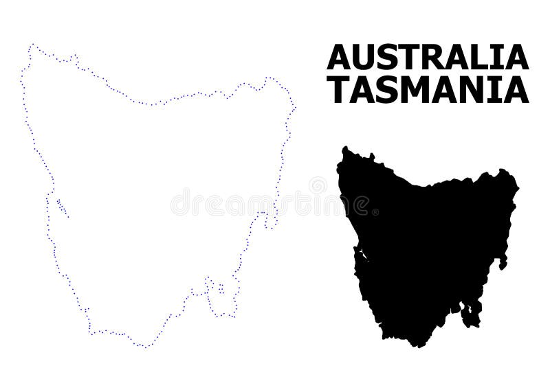 Map Tasmania Outline Stock Illustrations – 370 Map Tasmania Outline ...