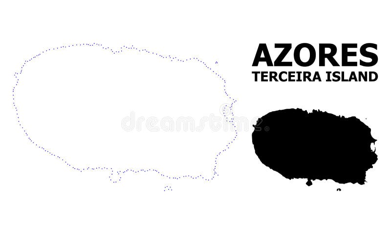 Map of Terceira stock vector. Illustration of portugal - 91790989