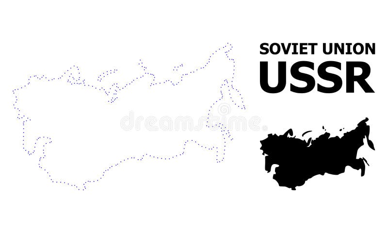 Dotted USSR Map stock vector. Illustration of pattern - 119194223