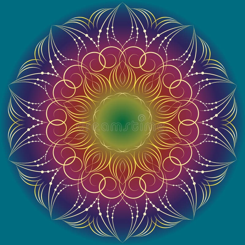 Vector contour mandala stock vector. Illustration of design - 67755039