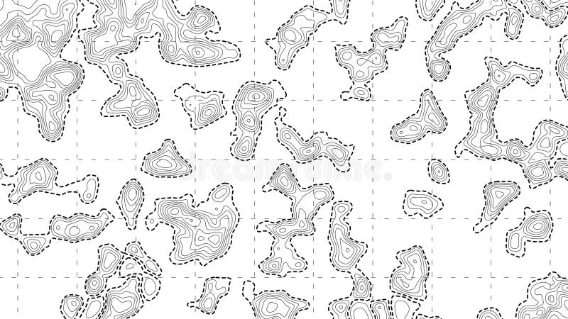Vector Contour Map. Topographic Scheme Background. Illustration Terrain ...