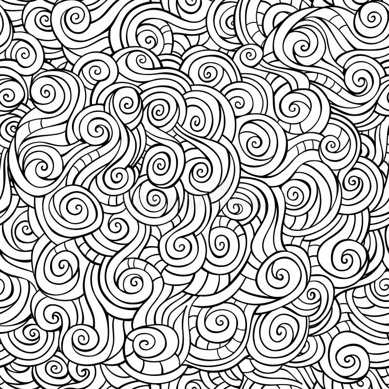 Vector Contour Seamless Pattern Stock Vector - Illustration of abstract ...