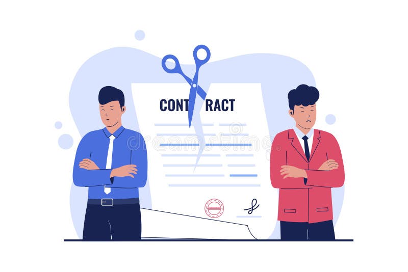 Vector of Contract Cancellation or Agreement Terminated Stock ...