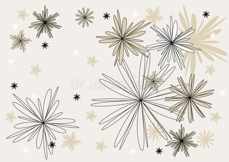 Vector contur flowers stock vector. Illustration of stylish - 7158540