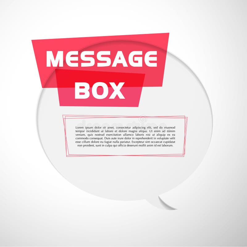 Vector Conversation Box and Text Message Flat Illustration Isolated on ...