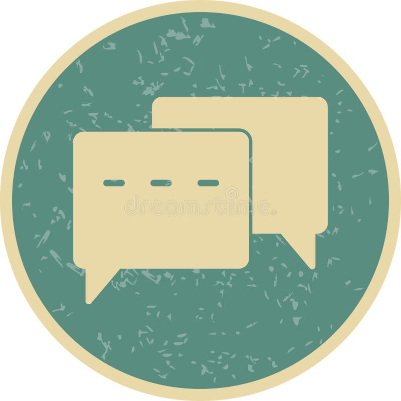 Vector Conversation Icon stock illustration. Illustration of outline ...
