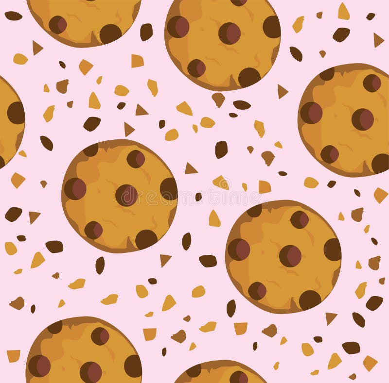 Vector Cookie Background stock vector. Illustration of delicious - 81814234