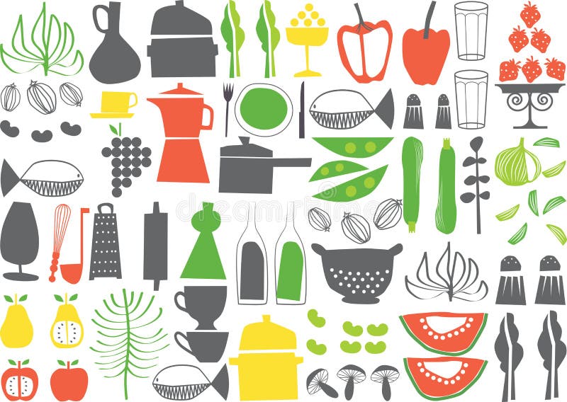 Vector - cooking elements stock vector. Illustration of beans - 22459515