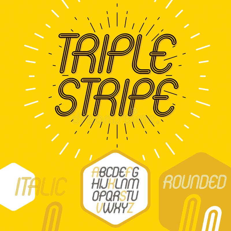 Triple Line Font Stock Illustrations – 503 Triple Line Font Stock ...
