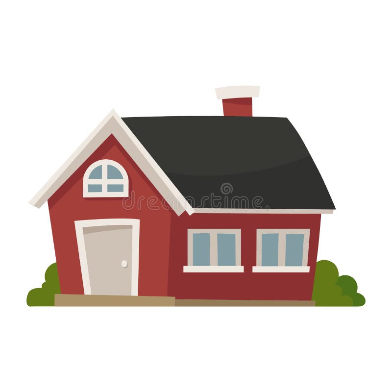 Vector of Cool Detailed Red House Icon Stock Vector - Illustration of ...
