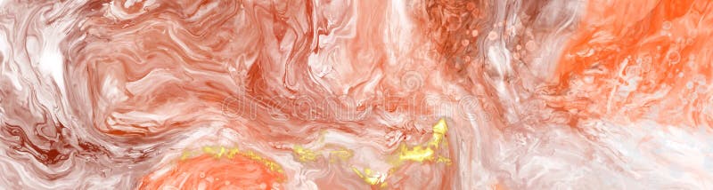 Vector Coral Banner. Hand Drawn Abstract Paint Brush Stroke Stock ...