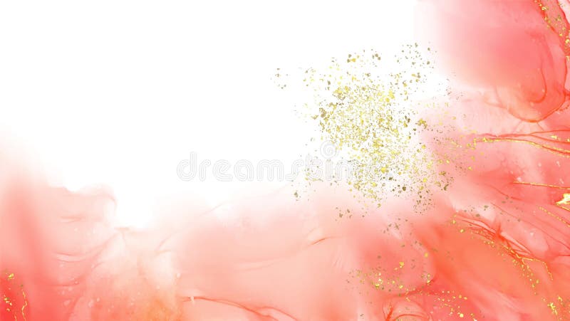 Vector Coral Banner. Hand Drawn Abstract Paint Brush Stroke Stock ...