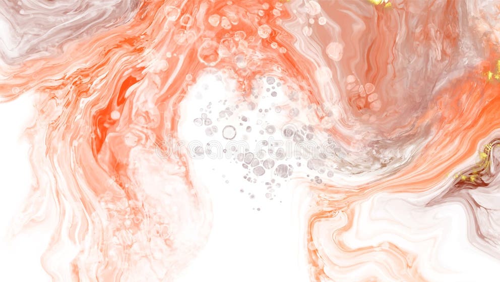 Vector Coral Banner. Hand Drawn Abstract Paint Brush Stroke Stock ...