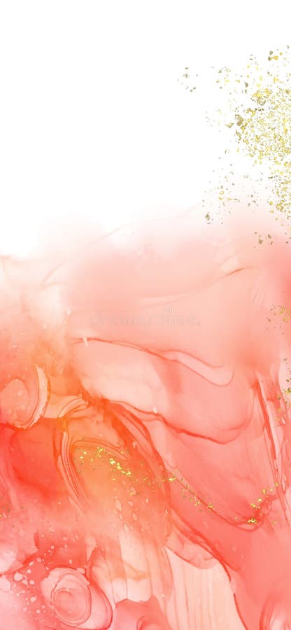 Vector Coral Banner. Hand Drawn Abstract Paint Brush Stroke Stock ...