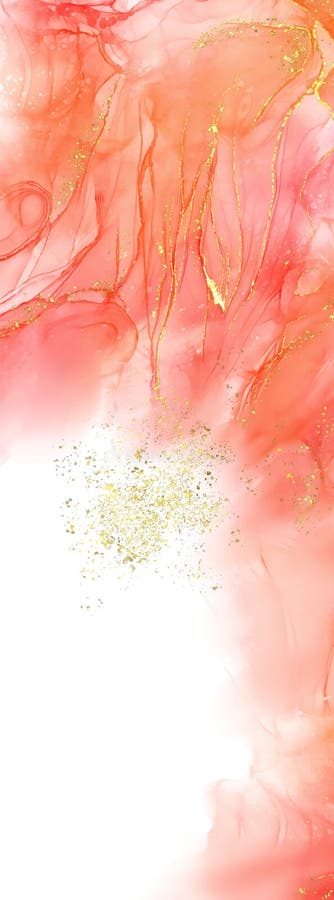 Vector Coral Banner. Hand Drawn Abstract Paint Brush Stroke Stock ...