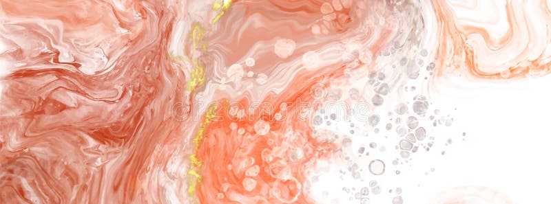 Vector Coral Banner. Hand Drawn Abstract Paint Brush Stroke Stock ...