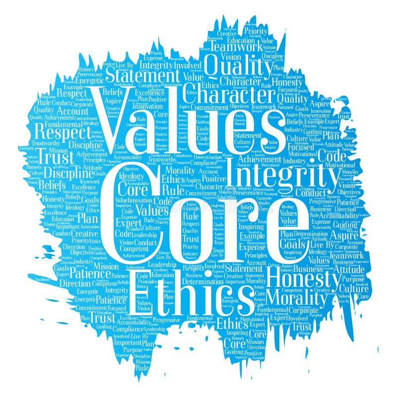 Vector Core Values Integrity Ethics Paint Brush Stock Vector ...