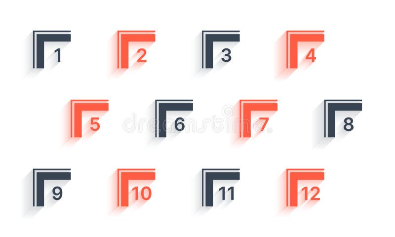 Vector Corner Shape Bullet Points Background Stock Illustration ...