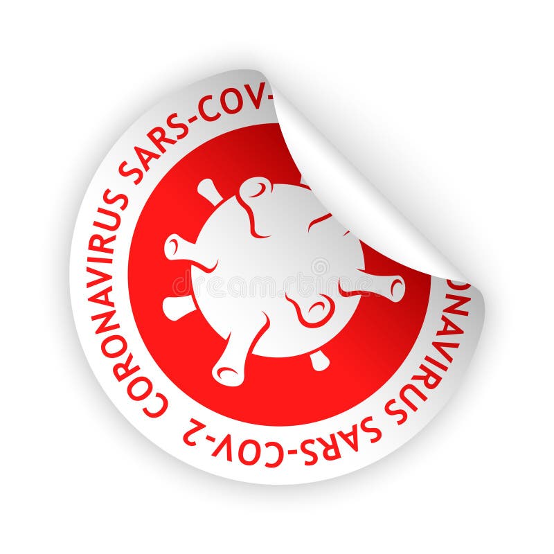 Vector coronavirus sticker stock vector. Illustration of infection ...
