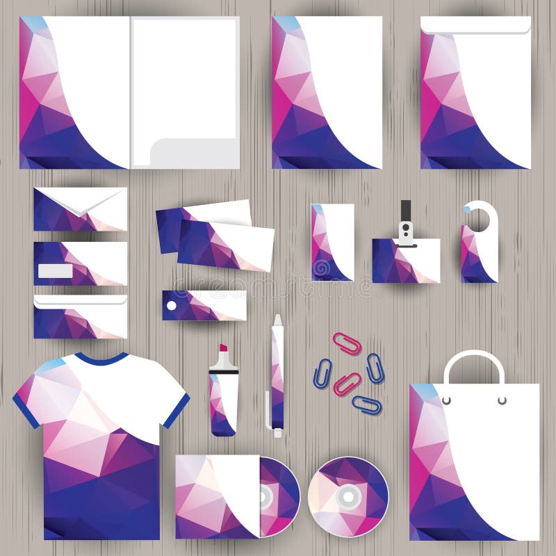 Corporate Identity Template Stock Vector - Illustration of color ...