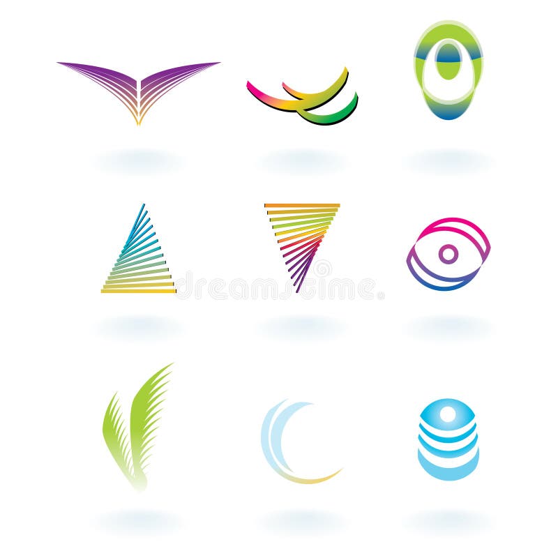 Abstract logos stock vector. Illustration of color, bright - 81177269