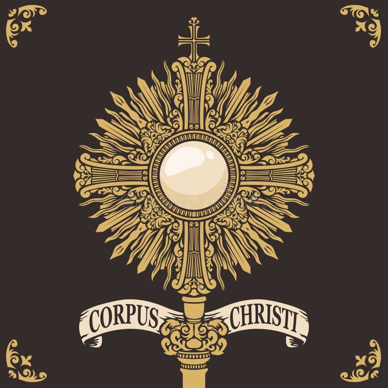 Vector Corpus Christi Poster Template Stock Vector - Illustration of ...