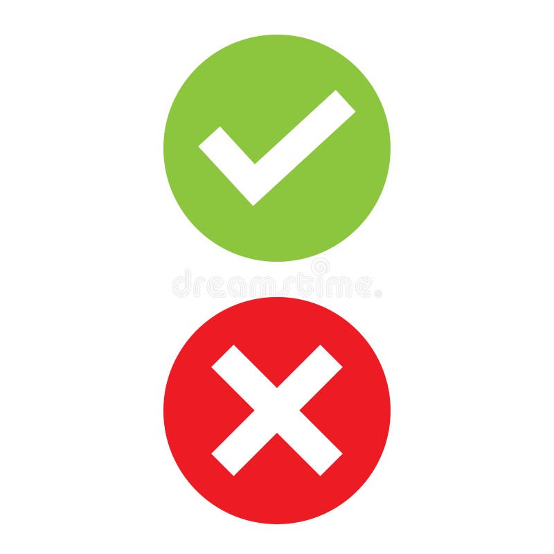 Vector Correcto E Incorrecto Ilustración del Vector - Ilustración de ...