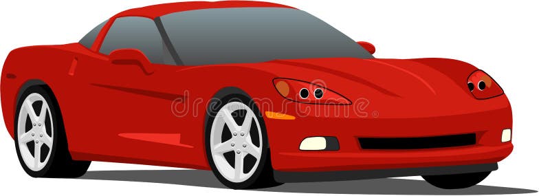 Red Corvette Clipart