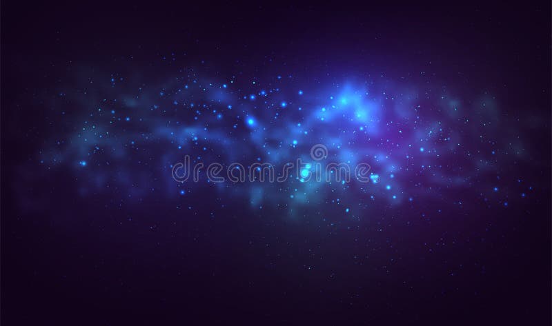 Vector Cosmic Illustration. Colorful Space Background with Stars Stock ...