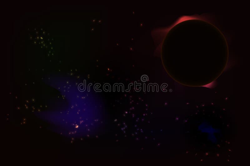 Vector cosmos stock vector. Illustration of cloud, eclipse - 90509409