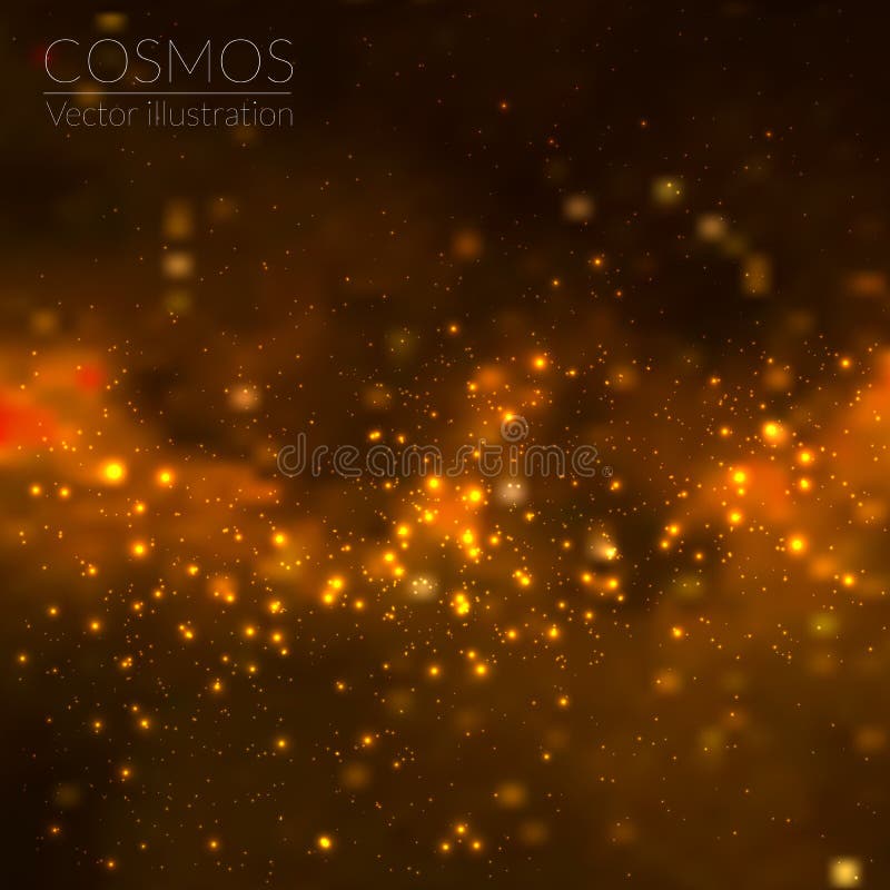 Vector Cosmos Illustration with Stars and Galaxy Stock Vector ...