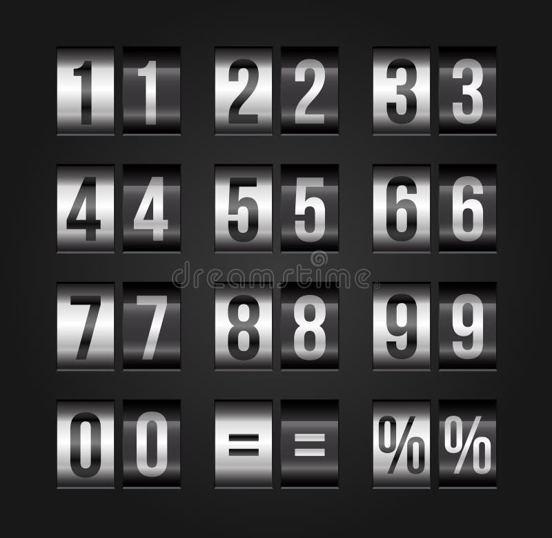 Scoreboard Numbers stock illustration. Illustration of dashboard - 25657838