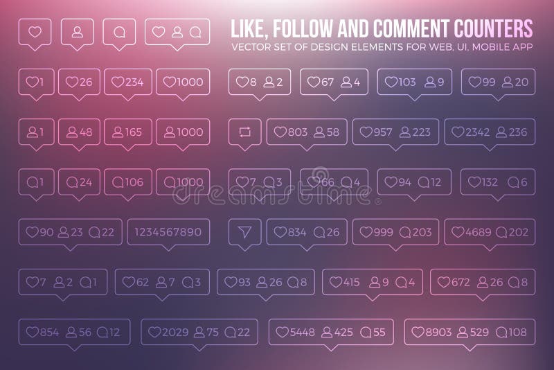 Vector Counter Icons stock vector. Illustration of abstract - 87425334