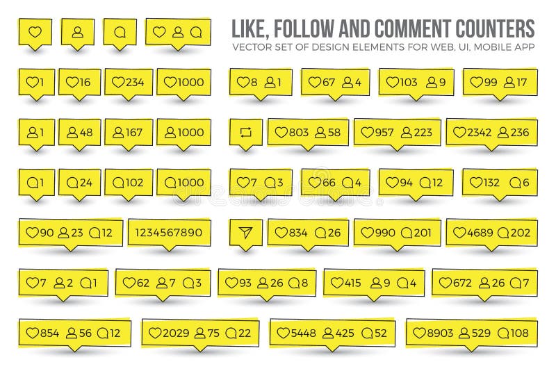 Vector Counter Icons stock vector. Illustration of post - 87364556