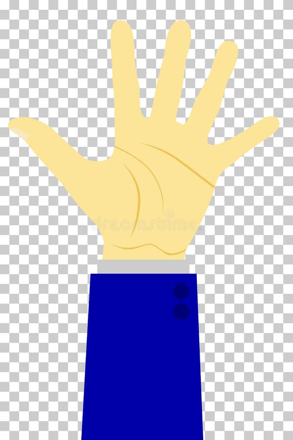 Counting Hand, Five at Transparent Effect Background Stock Vector ...