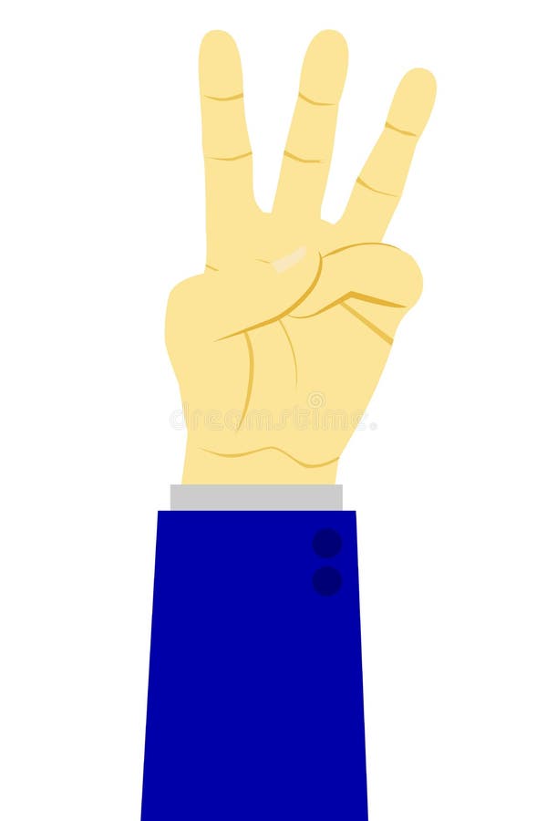 Counting or Vote Hand, Three Stock Vector - Illustration of choice ...