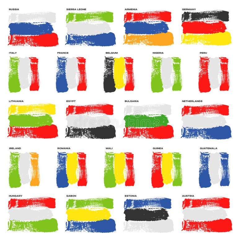 Vector country flags stock vector. Illustration of great - 60529925