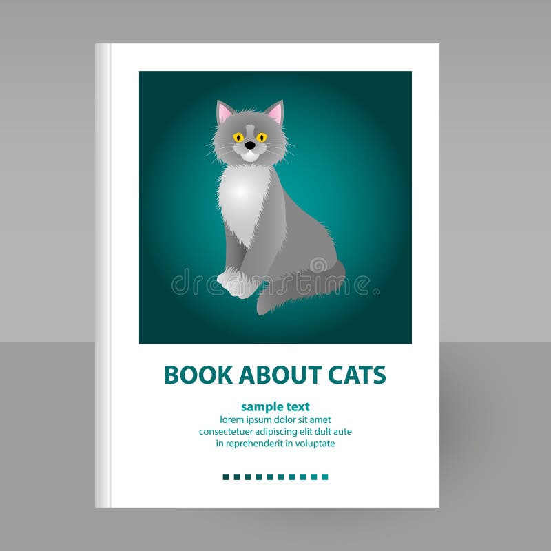 Vector Cover of Book about Cats - Format A4 Stock Vector - Illustration ...
