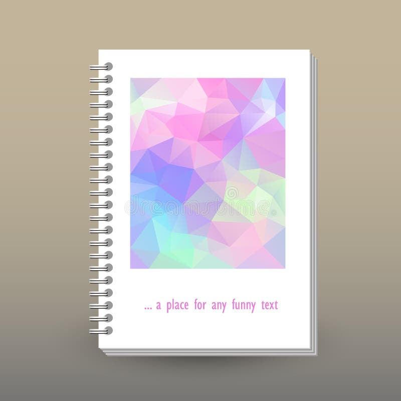 Cover of Diary or Notebook with Ring Spiral Binder - Format A5 - Layout ...