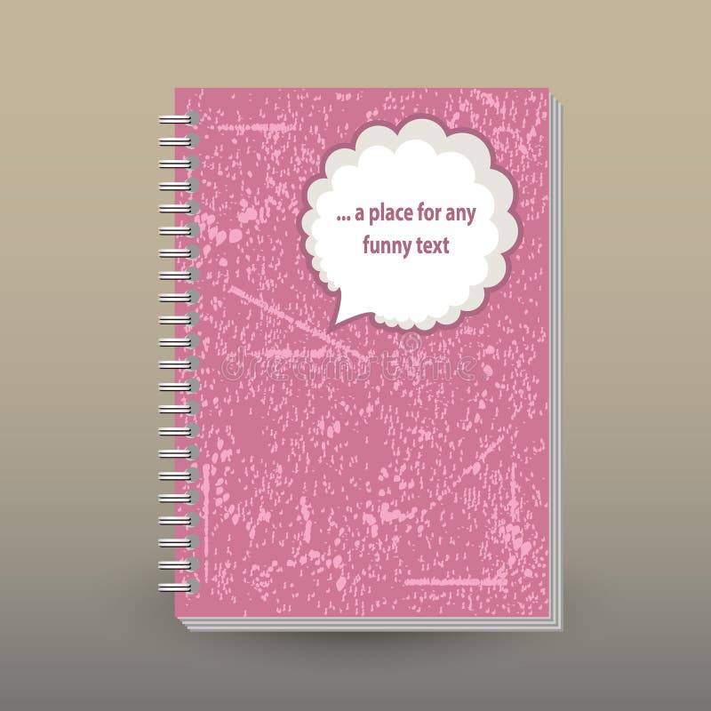 Vector Cover of Diary with Ring Spiral Binder - Format A5 - Layout ...