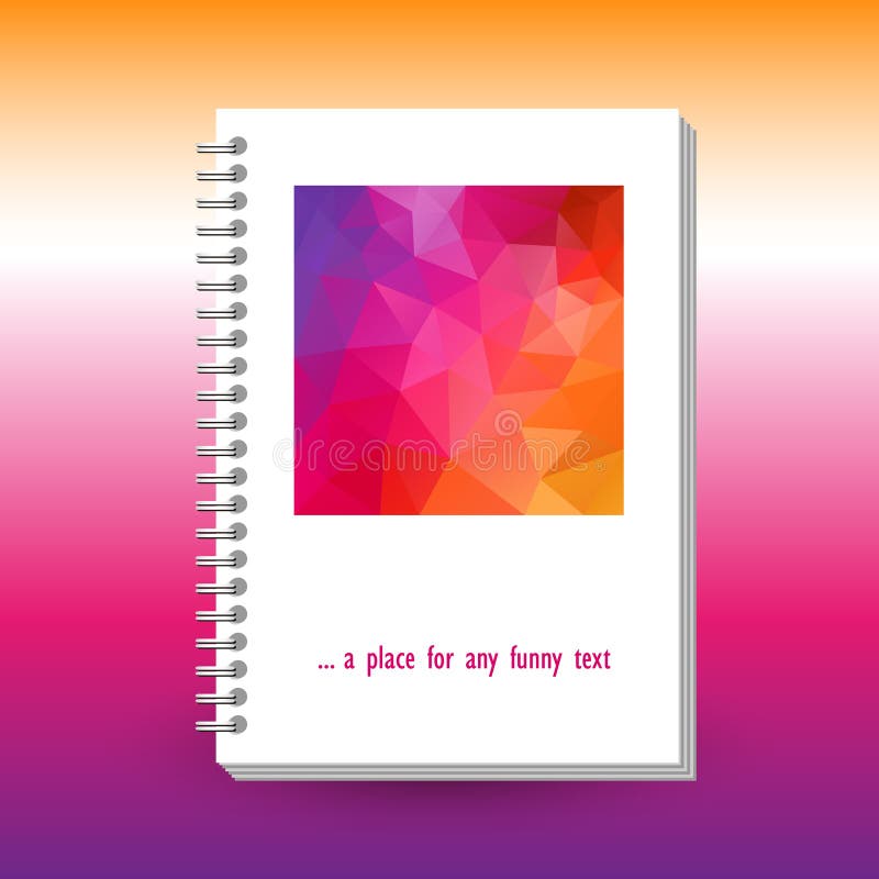 Vector Cover of Diary with Ring Spiral Binder - Format A5 - Layout ...