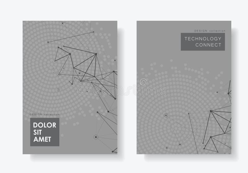 Vector A4 Cover Templates. Abstract Presentation Technology Data Design ...