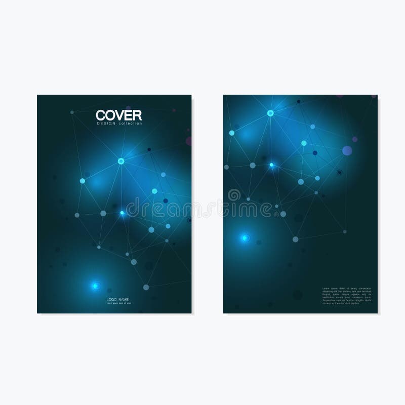 Vector Cover Templates Brochure / Abstract Connect and Network ...