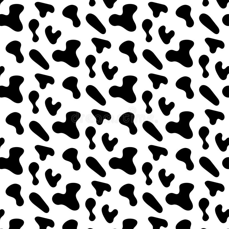 Vector Cow Hide Seamless Pattern Holstein Cattle Textured Cow Skin ...