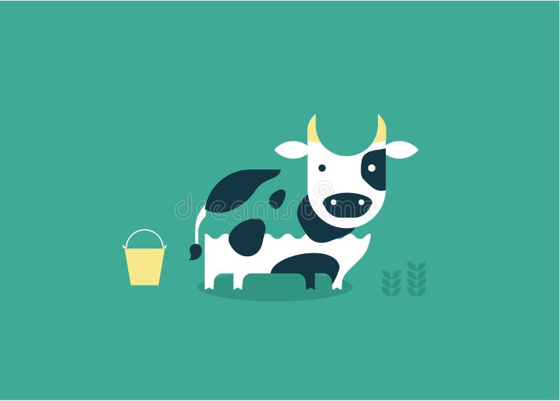 Vector cow icon stock vector. Illustration of label, icon - 51651538