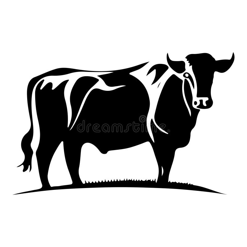 Vector Cow Icon on White Background Stock Vector - Illustration of ...
