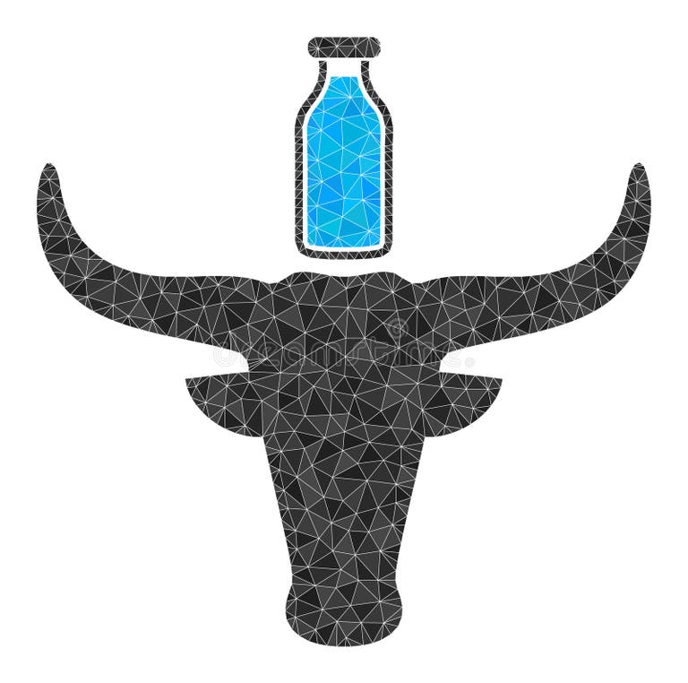 Vector Cow Milk Triangle Filled Icon Stock Vector - Illustration of ...